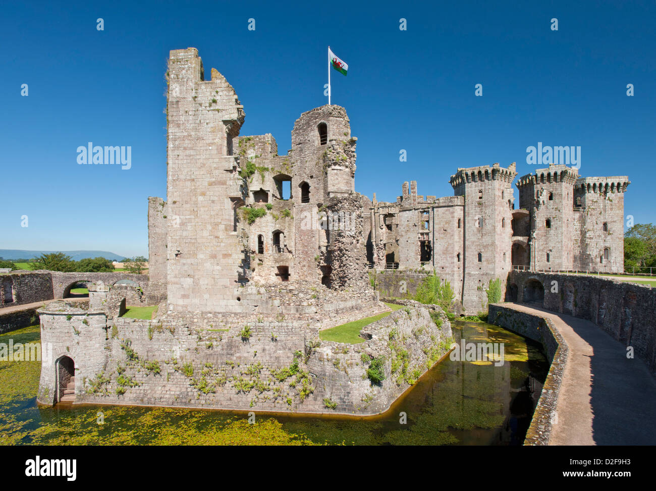 Raglan Castle, Raglan, Monmouthshire, South Wales, UK Stock Photo - Alamy
