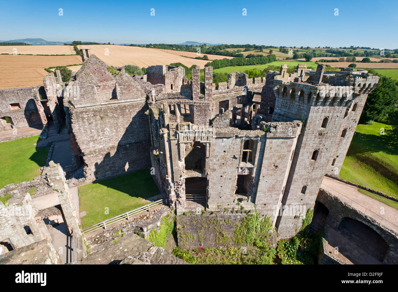 Raglan Castle, Raglan, Monmouthshire, South Wales, UK Stock Photo - Alamy