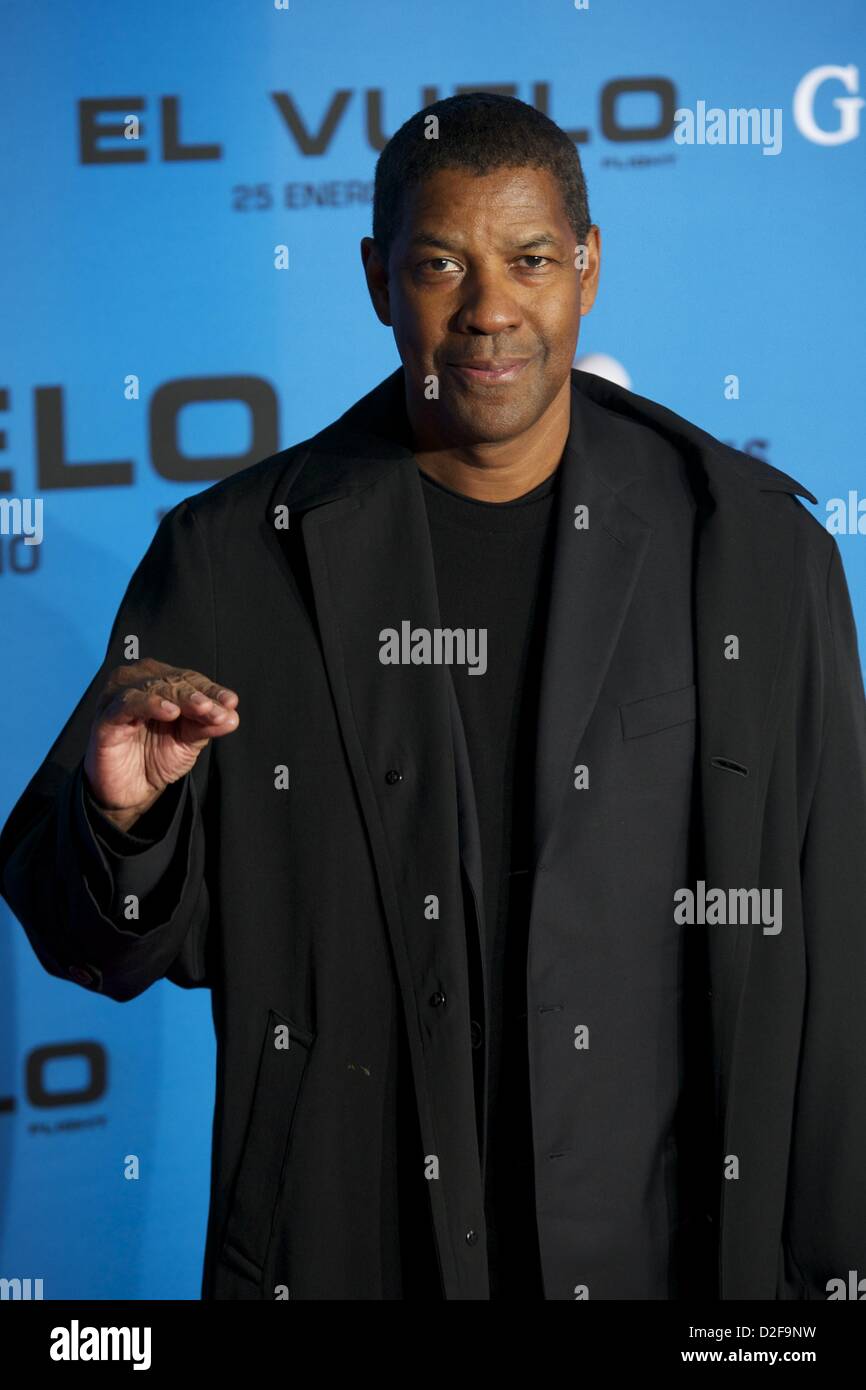 Jan. 22, 2013 - Madrid, Spain - Actor Denzel Washington attends 'Flight ...