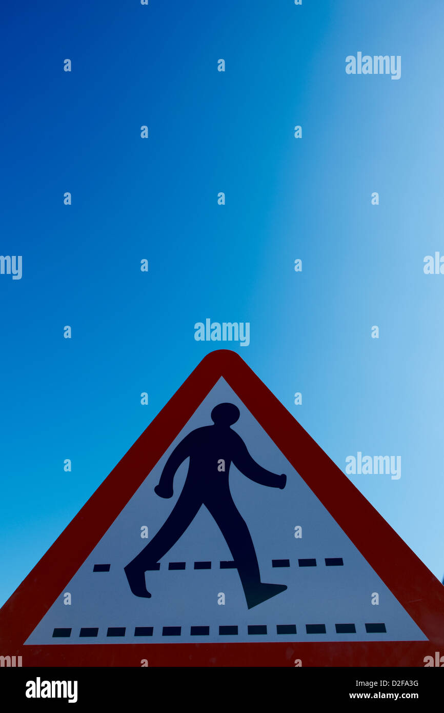 Pedestrian crossing sign Stock Photo - Alamy
