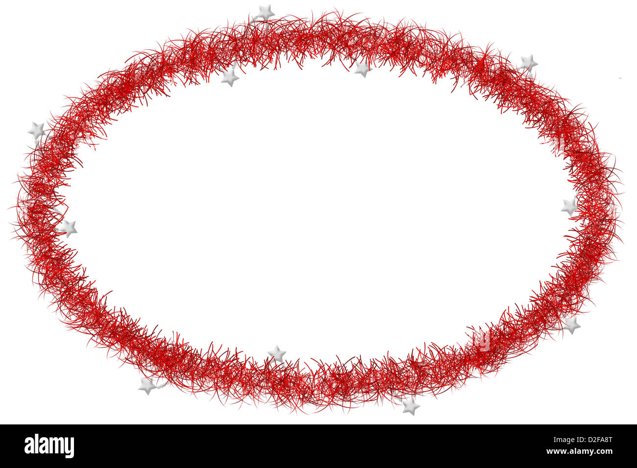 Red tinsel border frame shape hi-res stock photography and images - Alamy