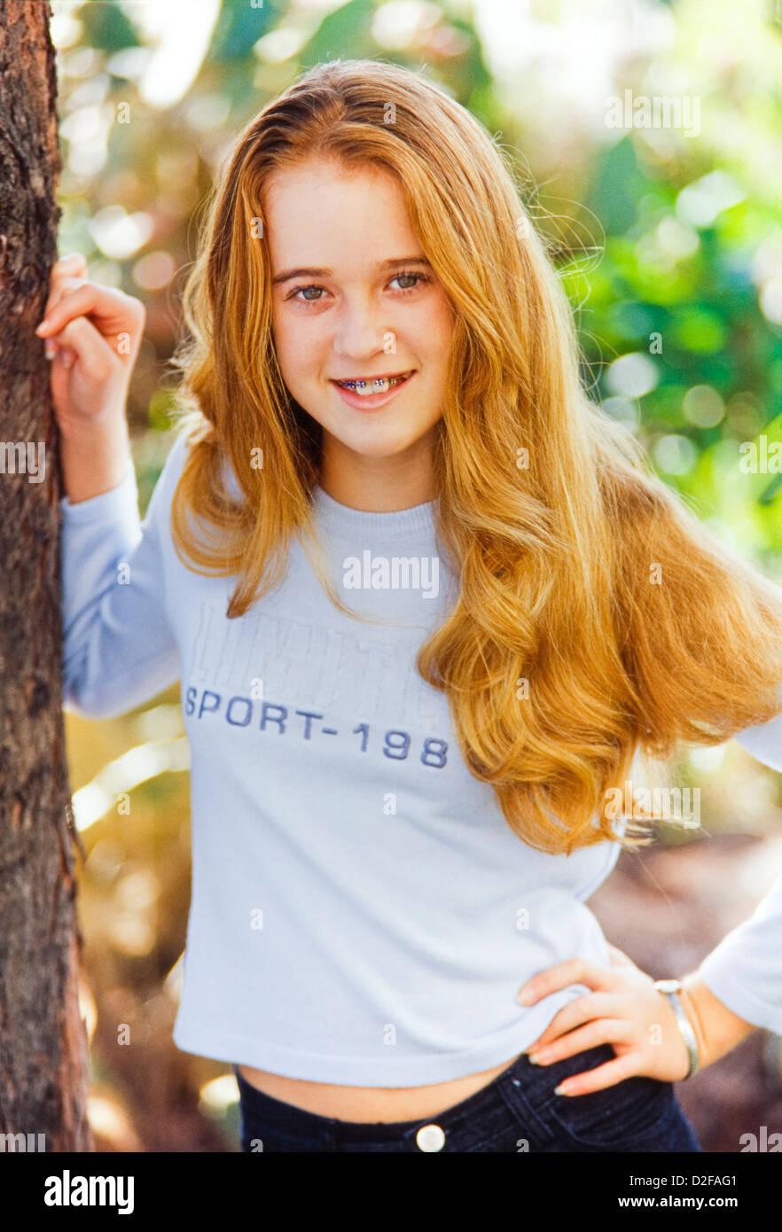 Closeup portrait of teenage girl, Miami Stock Photo - Alamy