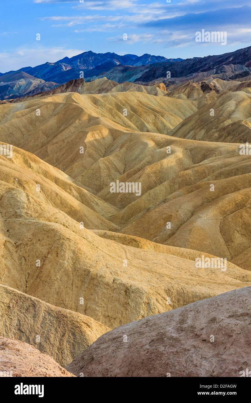 Eroded Mountain Ridges at Zabriskie Point, Death Valley National Park ...