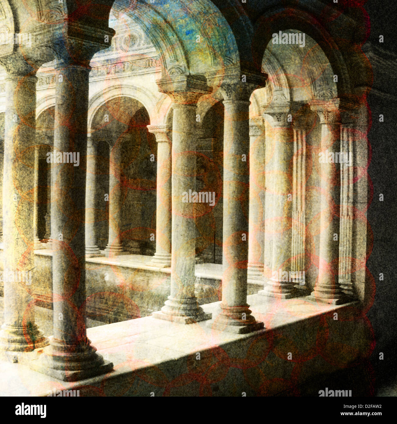 Classical Roman architecture. Photo based illustration Stock Photo - Alamy