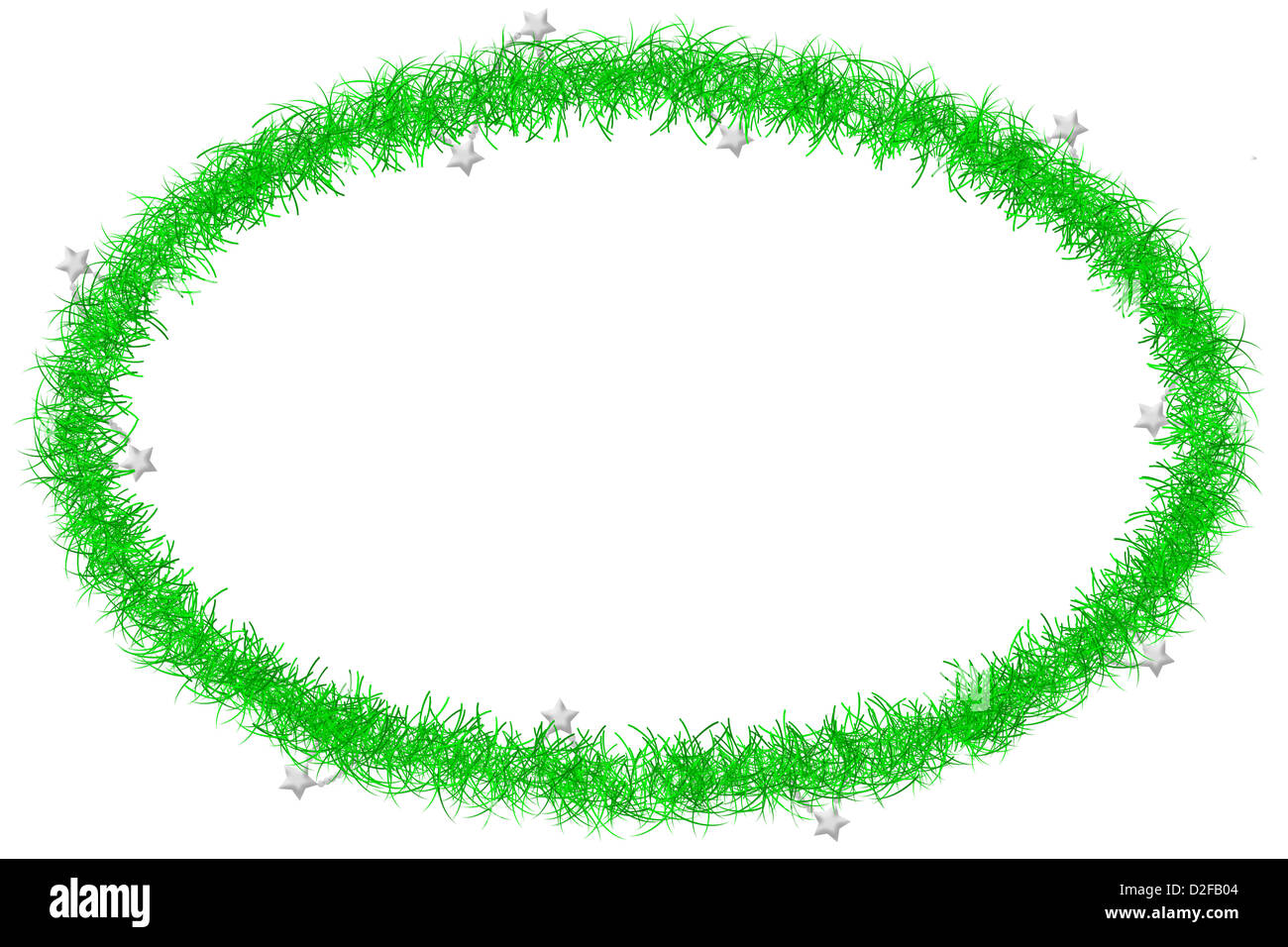 green tinsel frame blank for text Stock Photo - Alamy