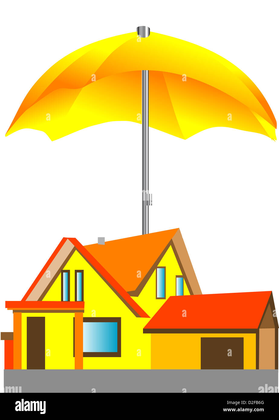 house under the umbrella Stock Photo - Alamy