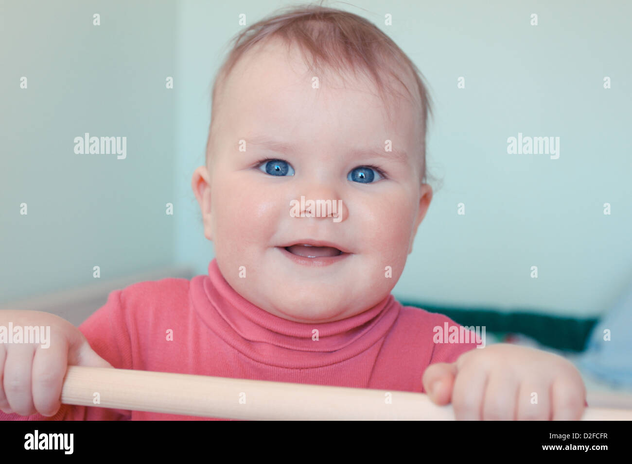 Beautiful expressive adorable happy cute laughing smiling baby Stock ...