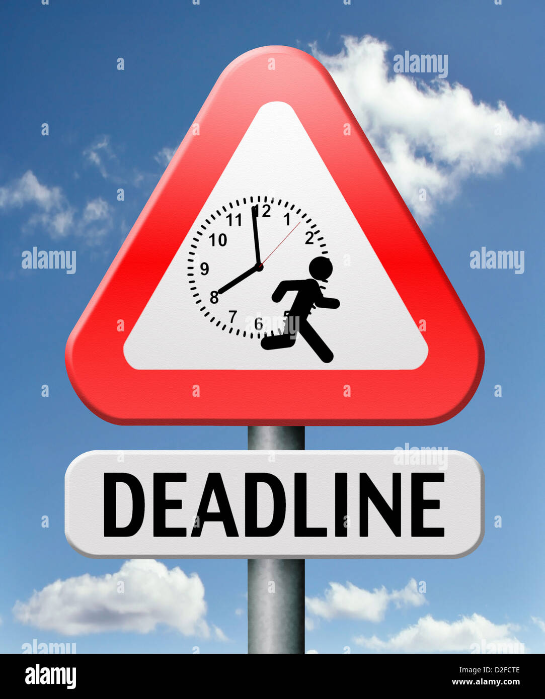 deadline hurry up and work against the clock gives job stress last ...