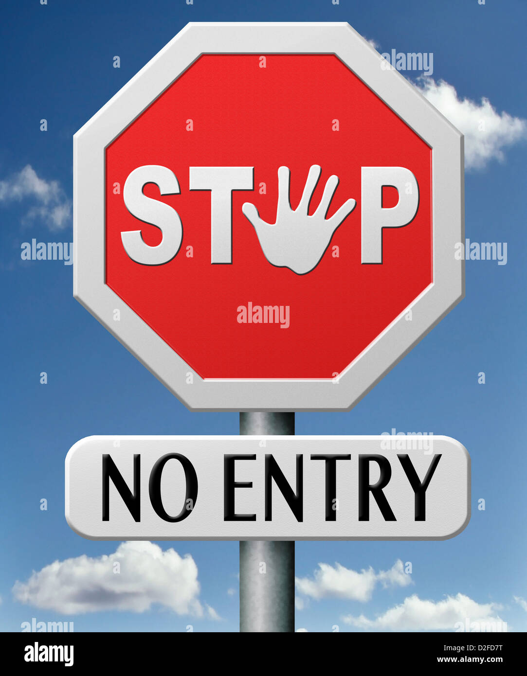 Stop Restricted Area Sign