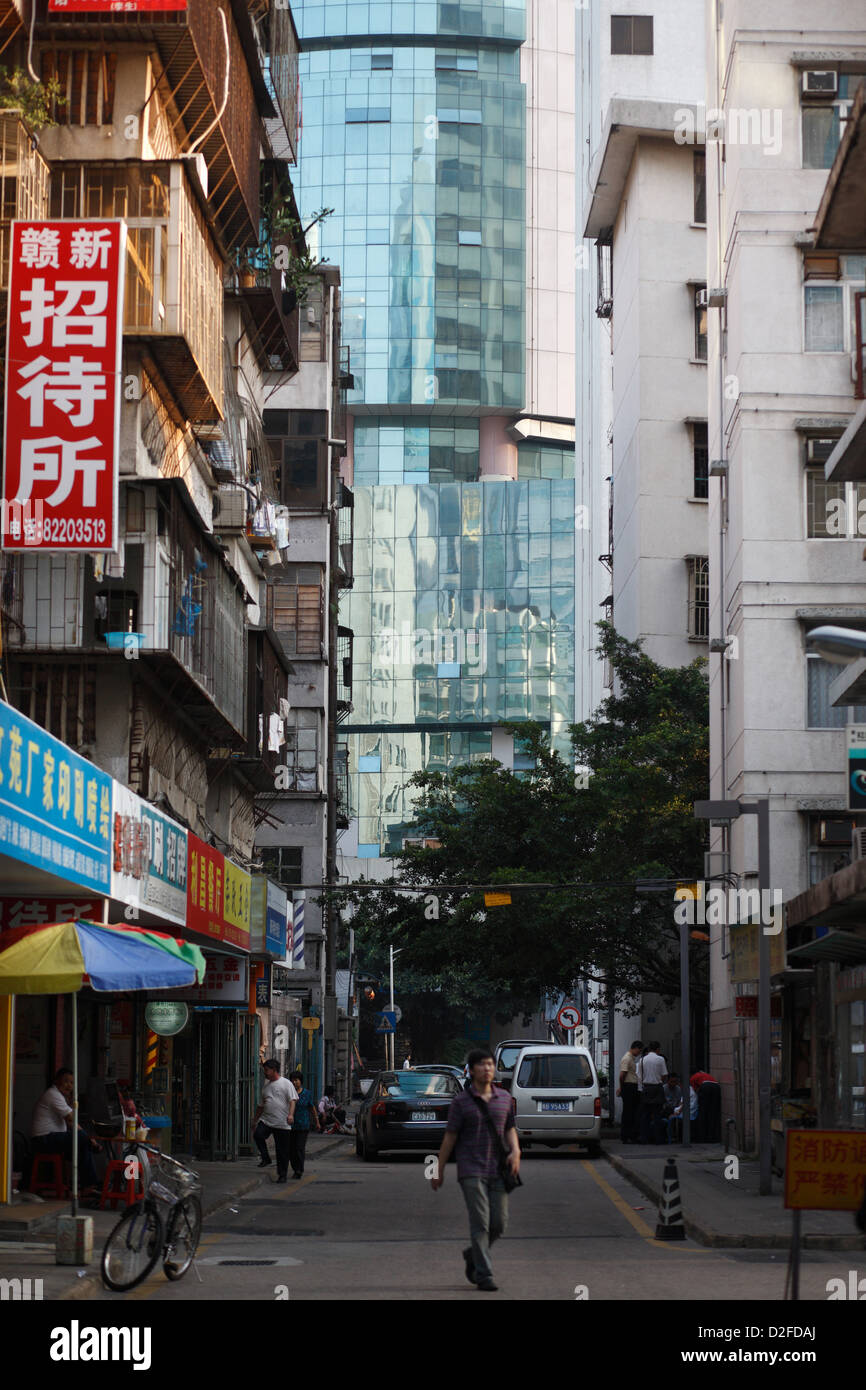 Shenzhen, China, street canyon in Shenzhen Stock Photo - Alamy