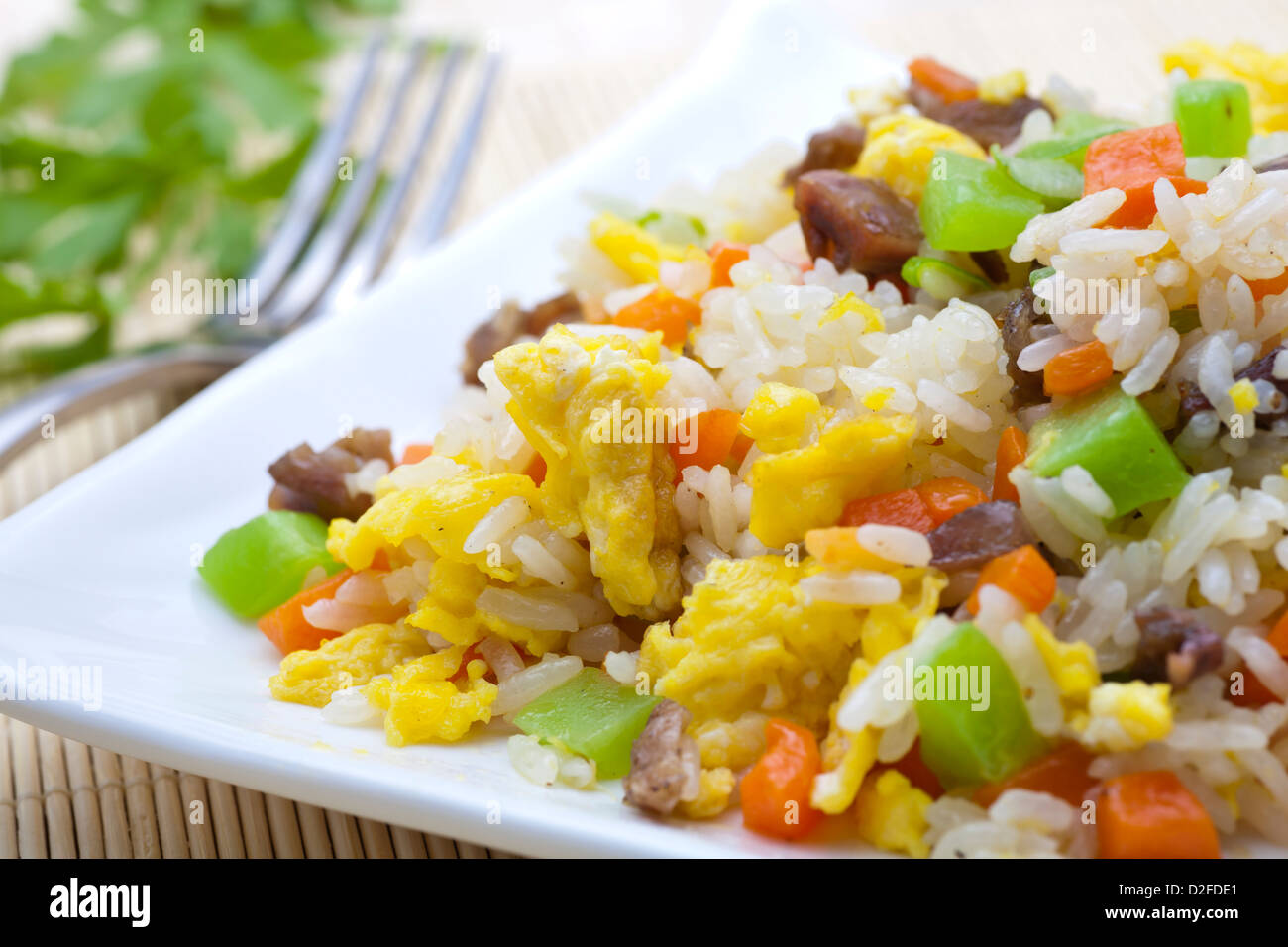 Vegetable fried rice Stock Photo - Alamy