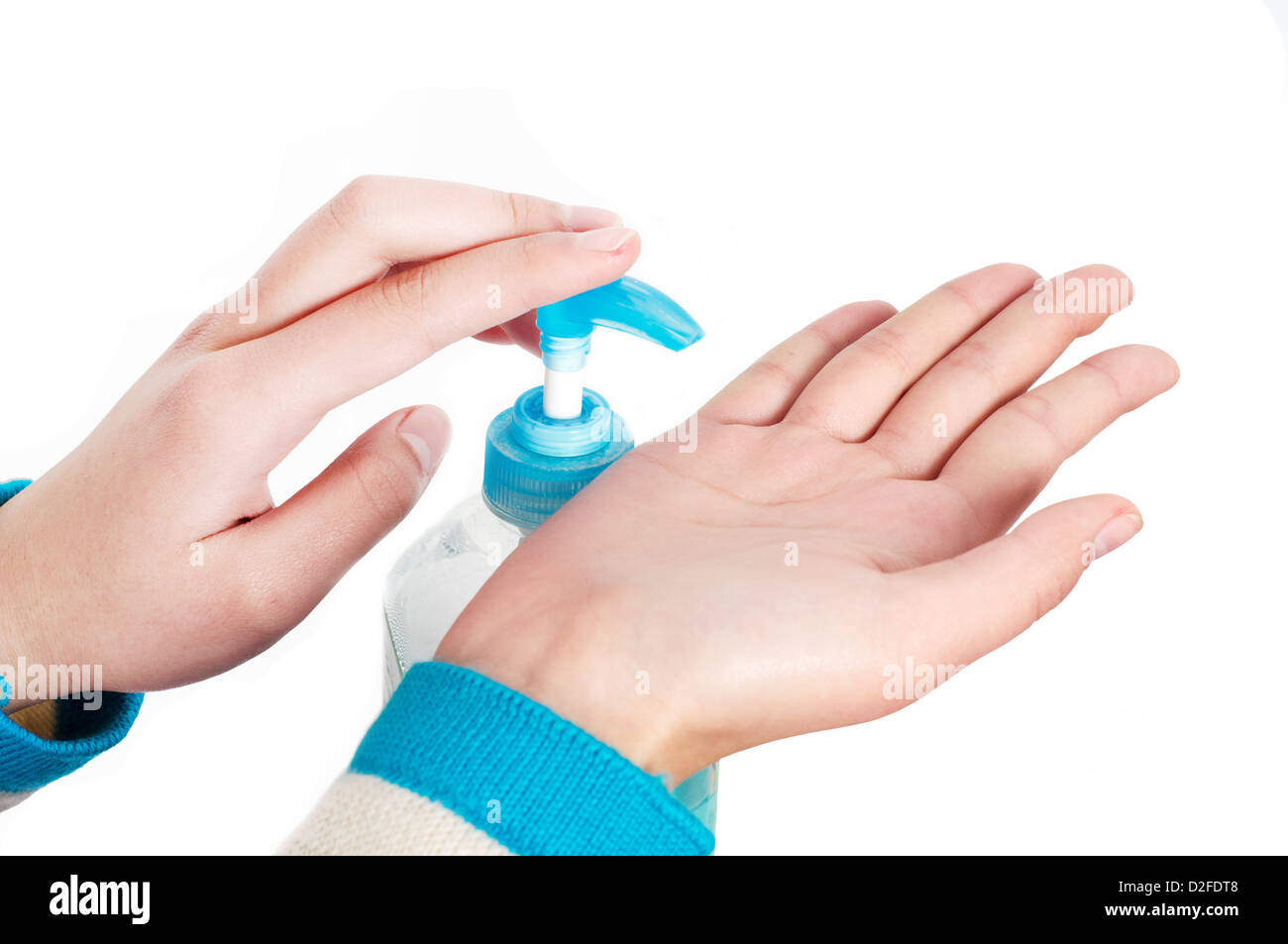 How to use hand sanitizer hi-res stock photography and images - Alamy