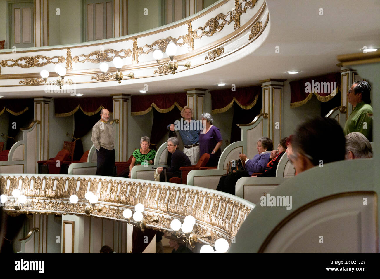 middle aged American expats in boxes of beautifully restored Teatro ...