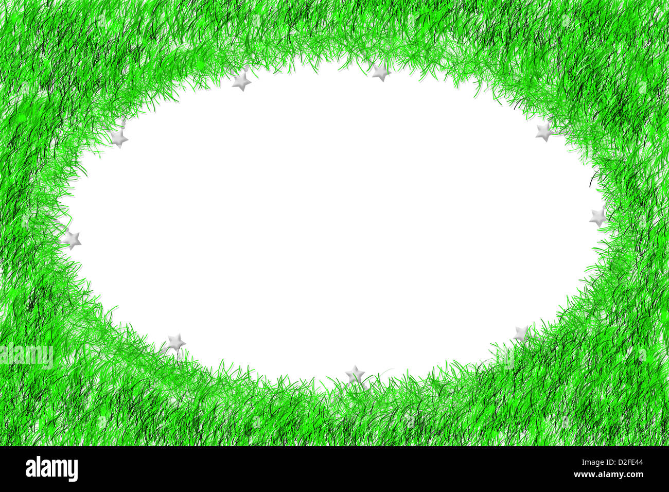 green tinsel frame blank for text Stock Photo - Alamy