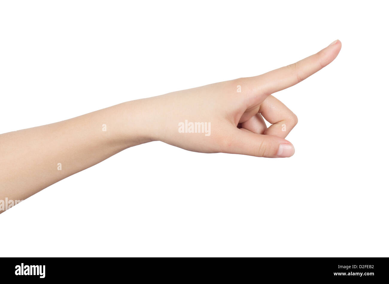 The woman finger touch gestures Stock Photo - Alamy