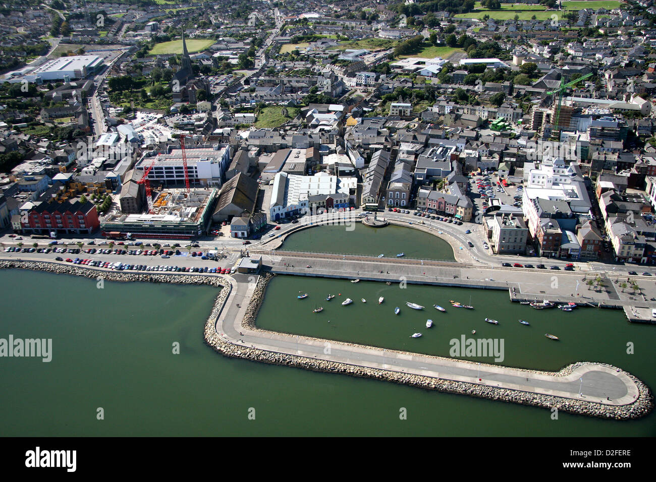 helicopter over wexford town ireland Stock Photo - Alamy