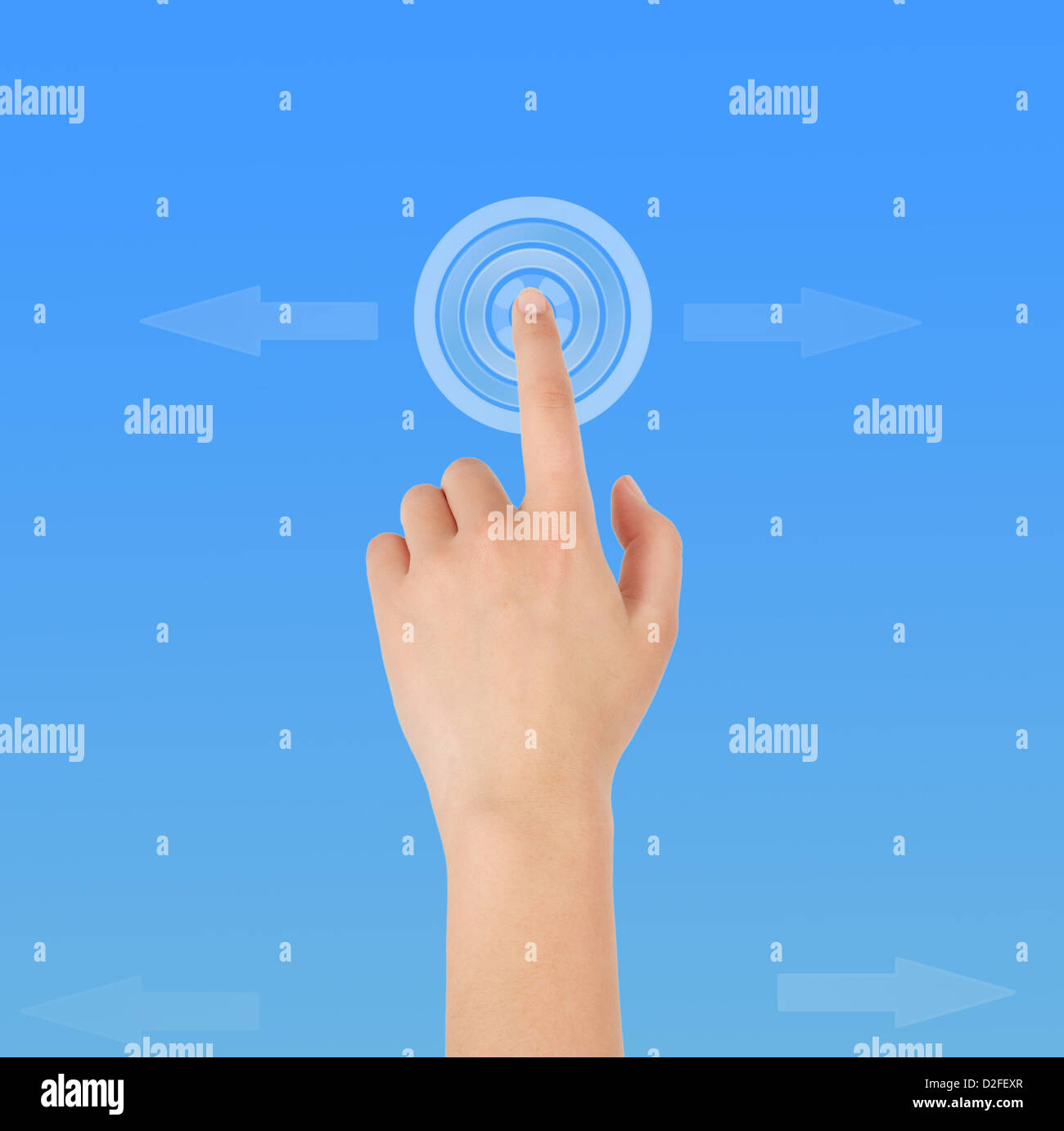 The hands and touch screen Stock Photo - Alamy