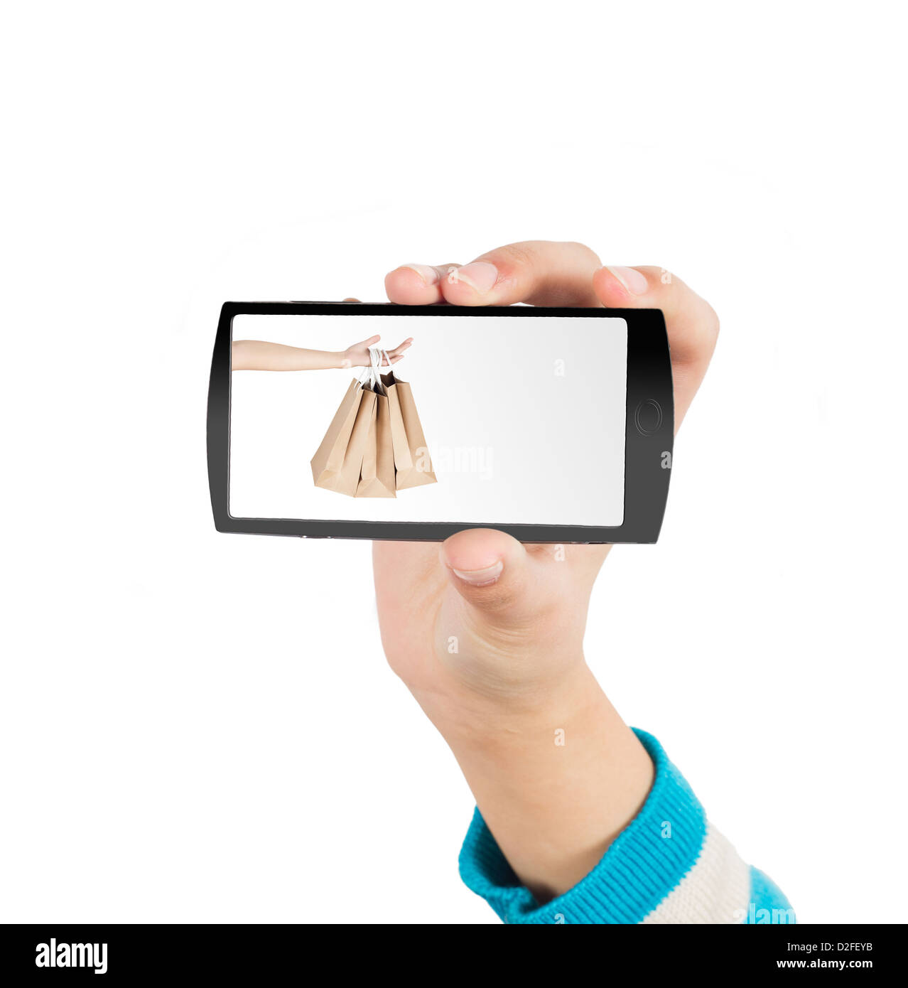 The mobile smart phone shopping Stock Photo - Alamy