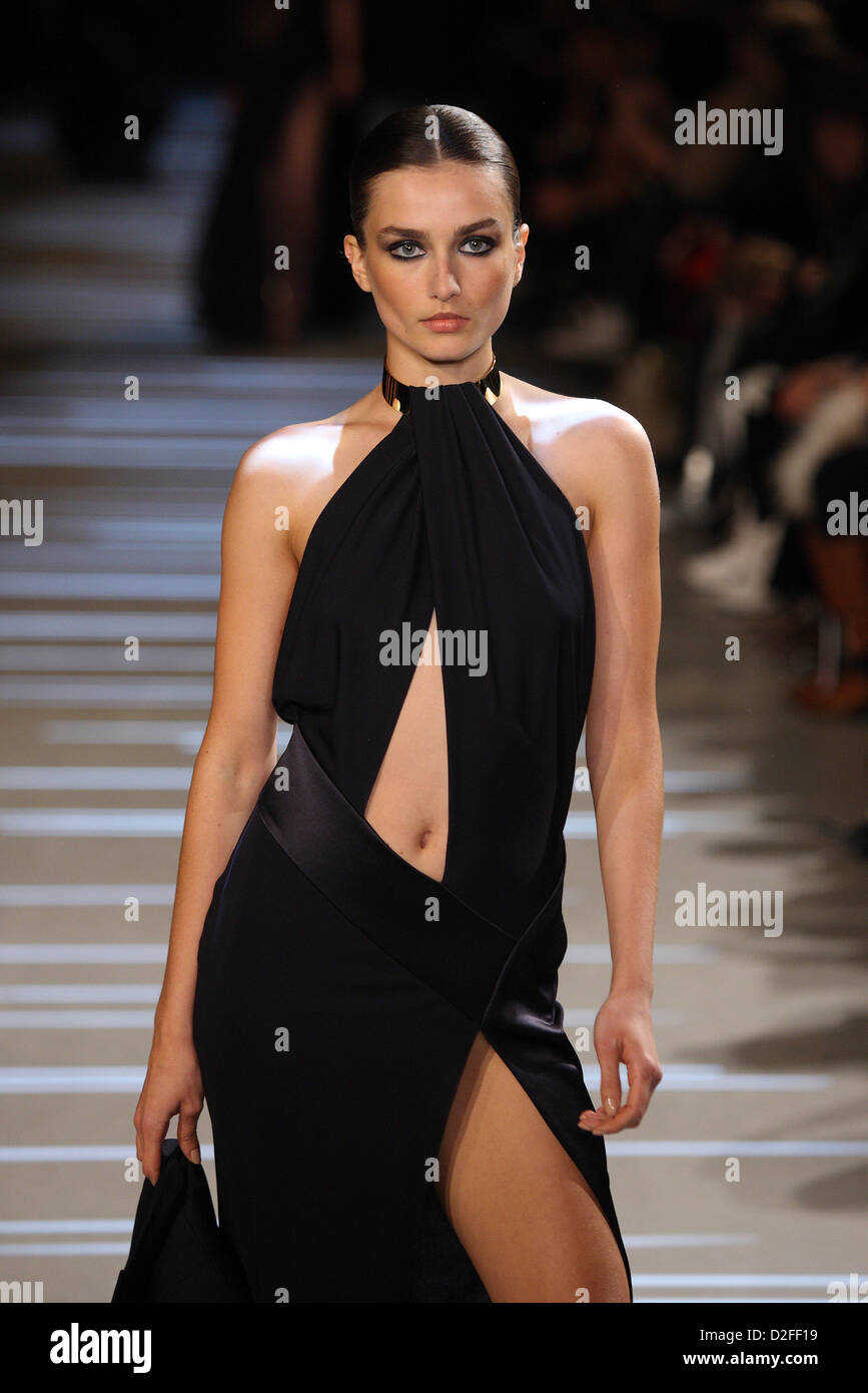 A model wears a creation by French designer Alexandre Vauthier as part ...