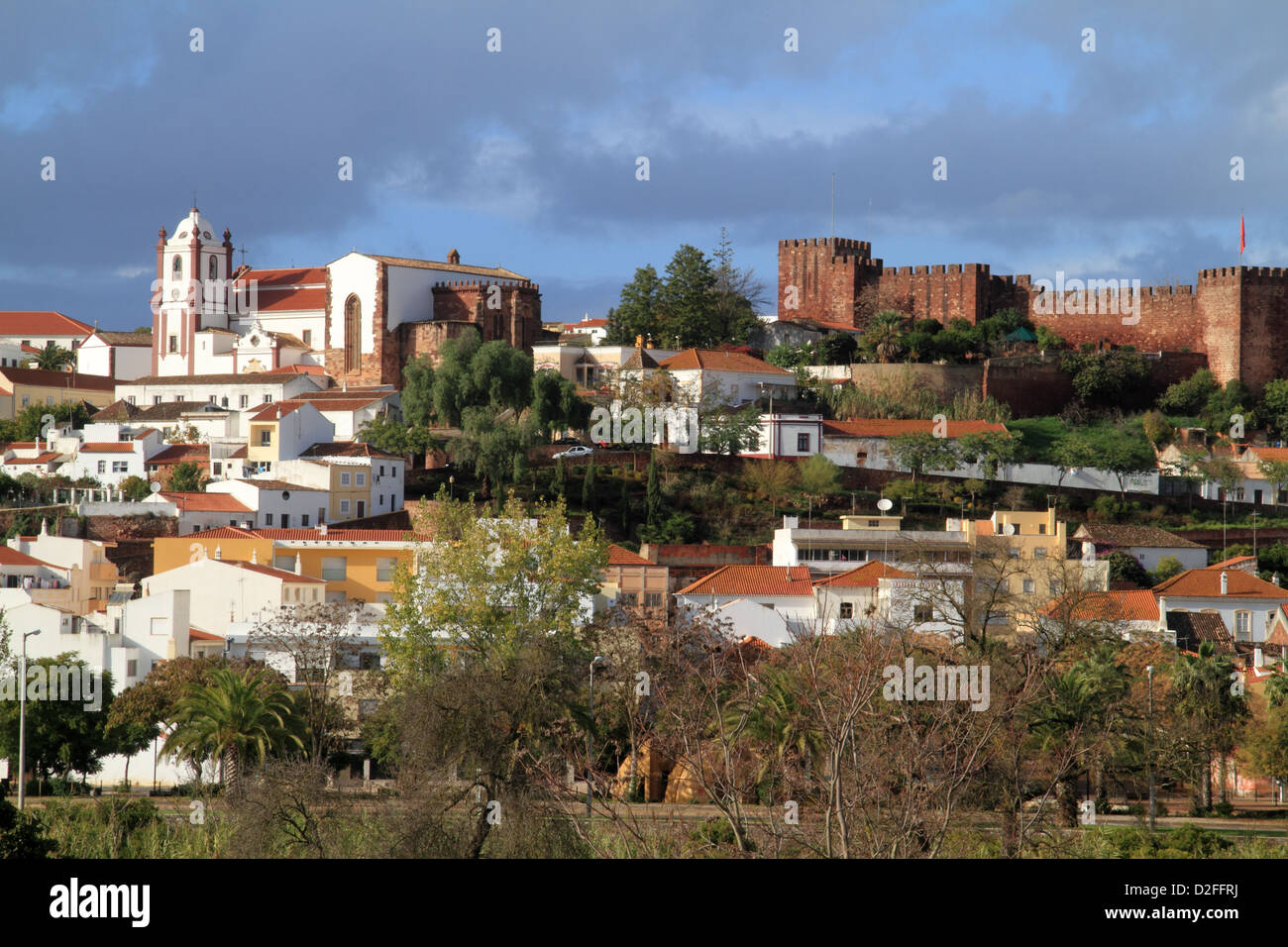 Silves, Panoramic view of Silves castle Stock Photo - Alamy