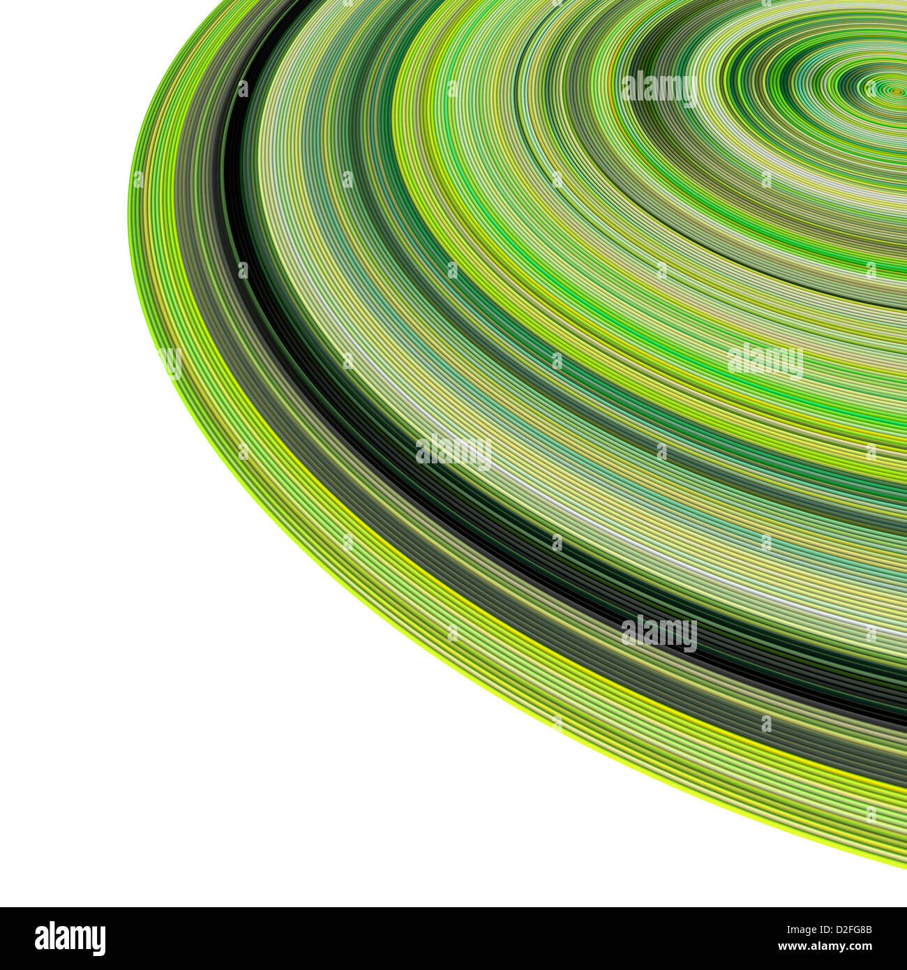 3d render concentric pipes in multiple green colors Stock Photo - Alamy