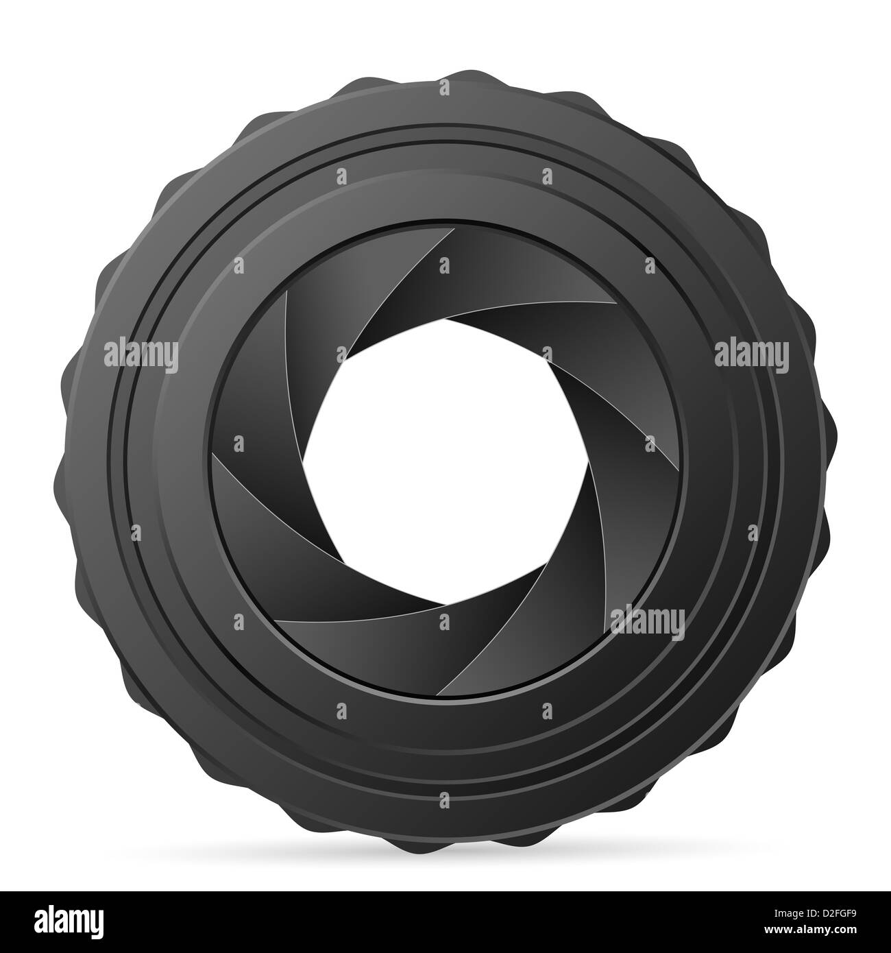 Camera shutter on a white background. Vector illustration Stock Photo ...