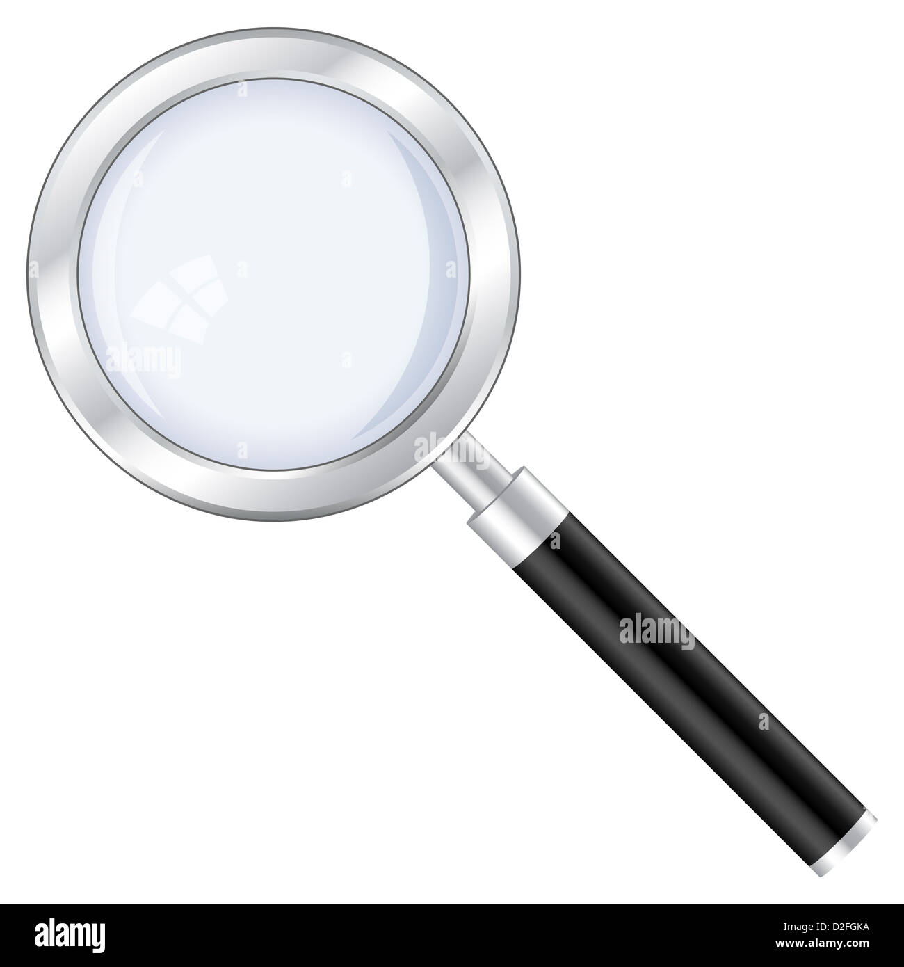 Magnifier glass isolated on a white background. Vector illustration ...
