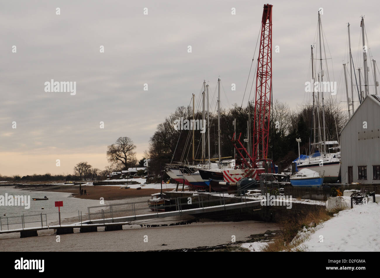 Waldringfield quay, River Deben, Suffolk. bngd Stock Photo - Alamy