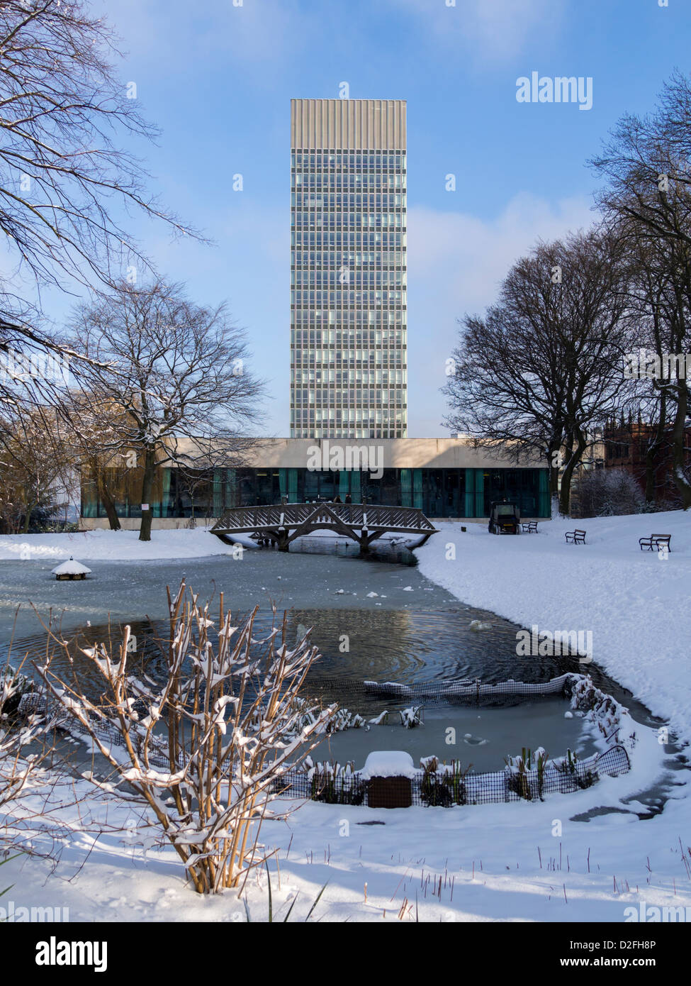 University of Sheffield Arts Tower and Weston Park in Sheffield city ...