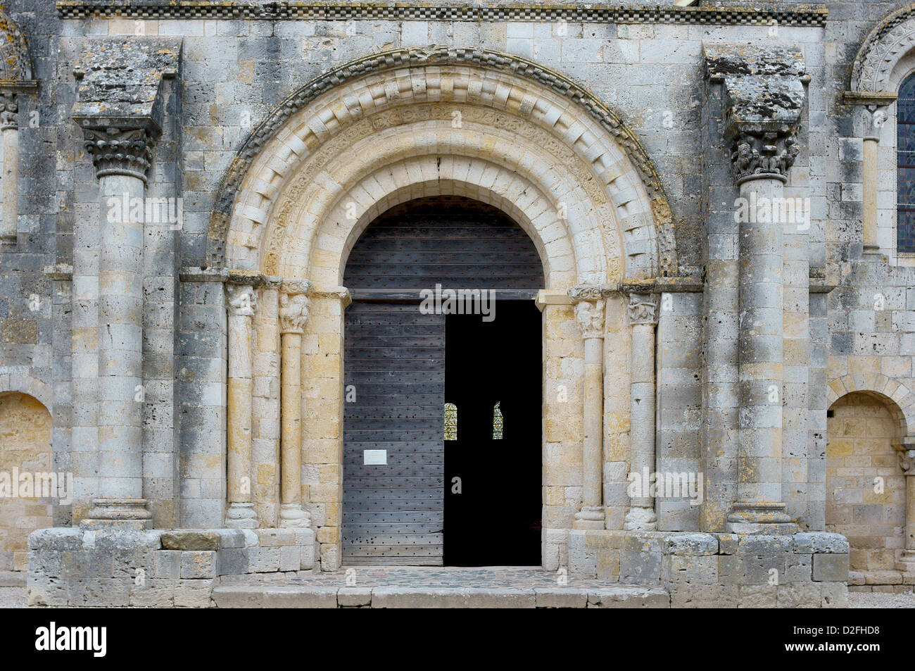 Moirac Cluniac romanesque church Notre Dame Lot et Garonne Stock Photo ...