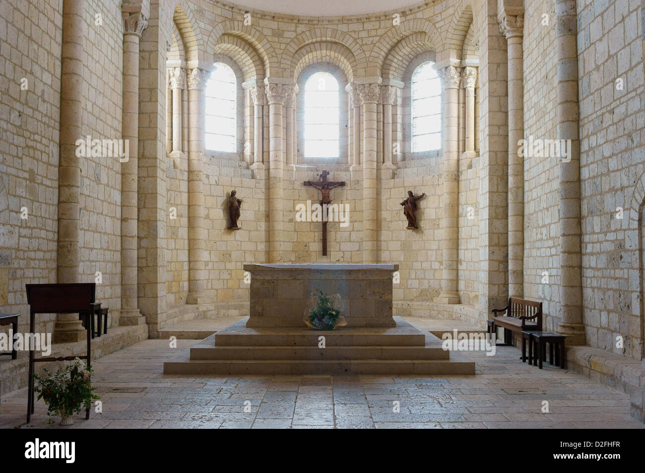 Moirac Cluniac romanesque church Notre Dame Lot et Garonne Stock Photo ...