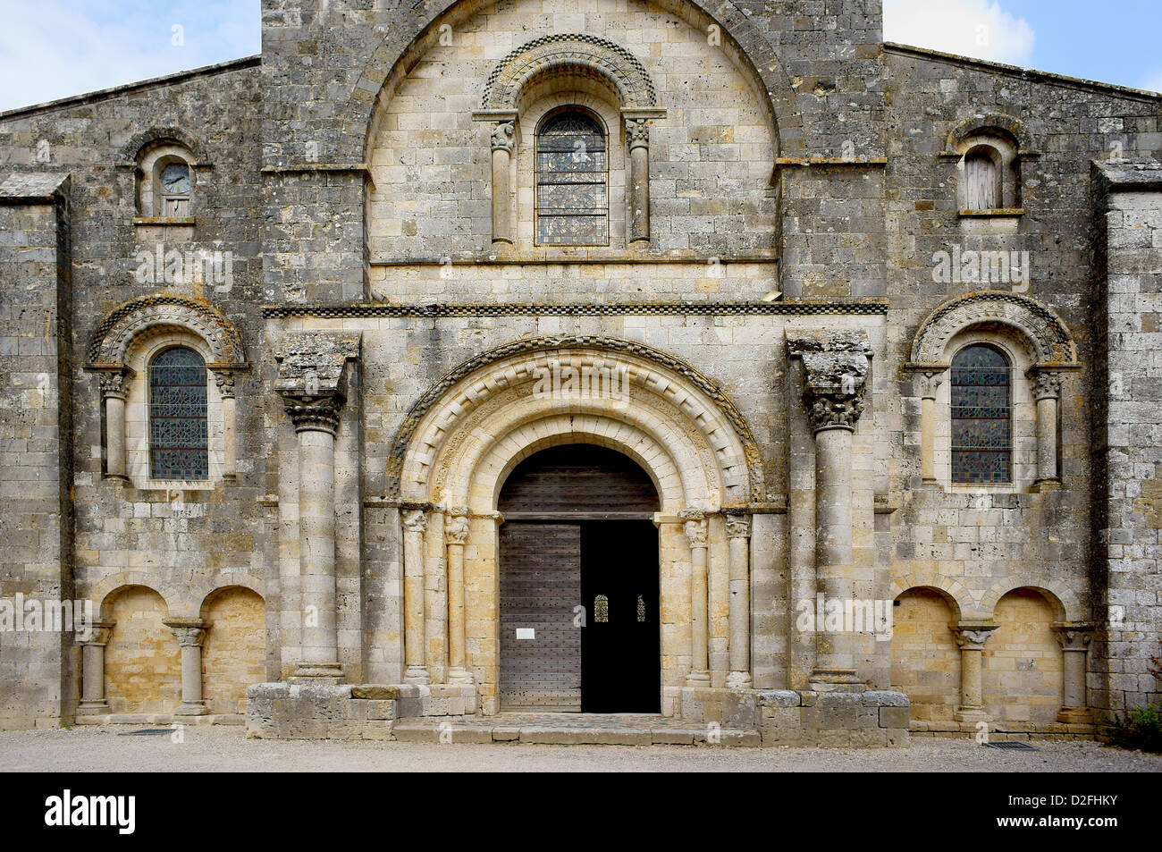 Moirac Cluniac romanesque church Notre Dame Lot et Garonne Stock Photo ...