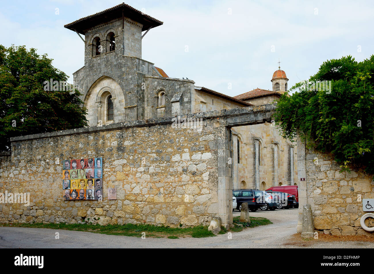 Moirac Cluniac romanesque church Notre Dame Lot et Garonne Stock Photo ...