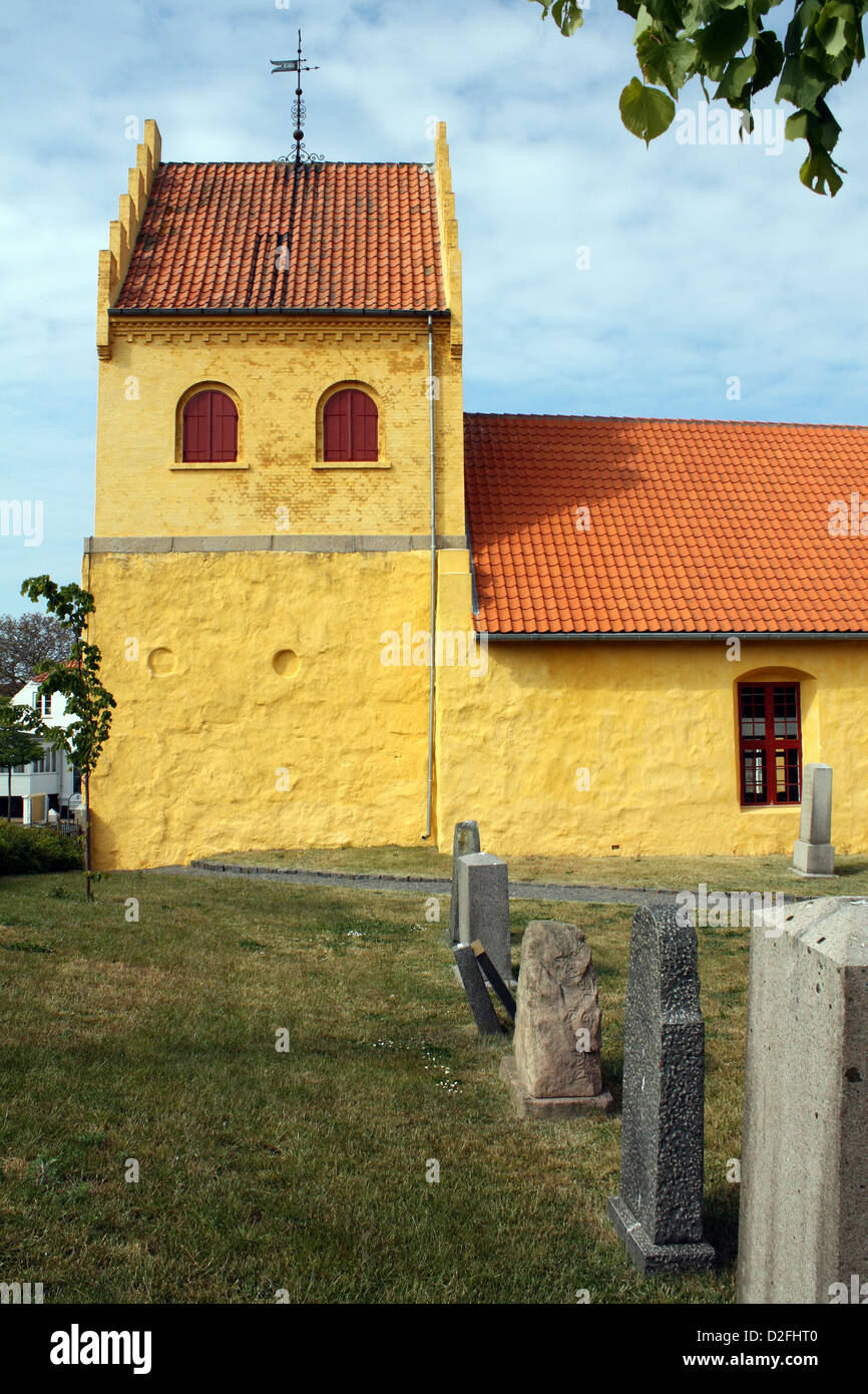 Alinge church from 1500 in Alinge on the island Bornholm.(Denmark Stock ...