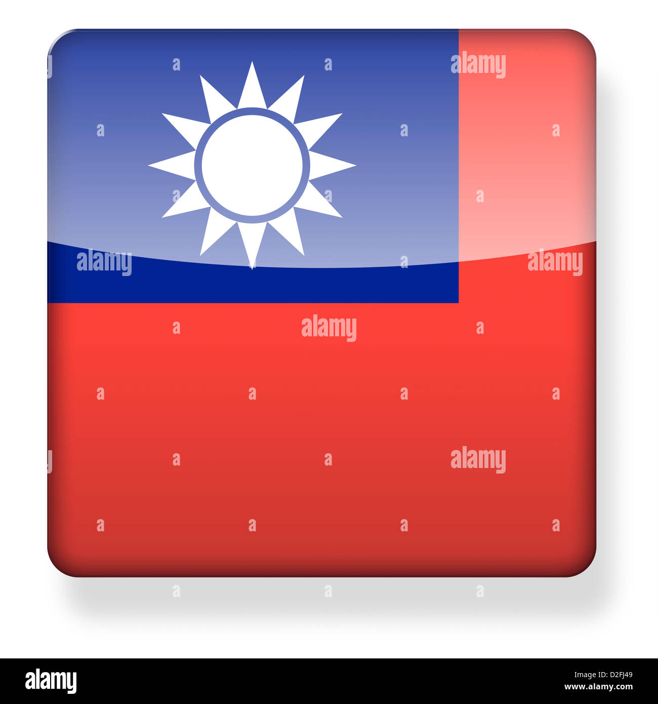 Taiwan button flag hi-res stock photography and images - Alamy