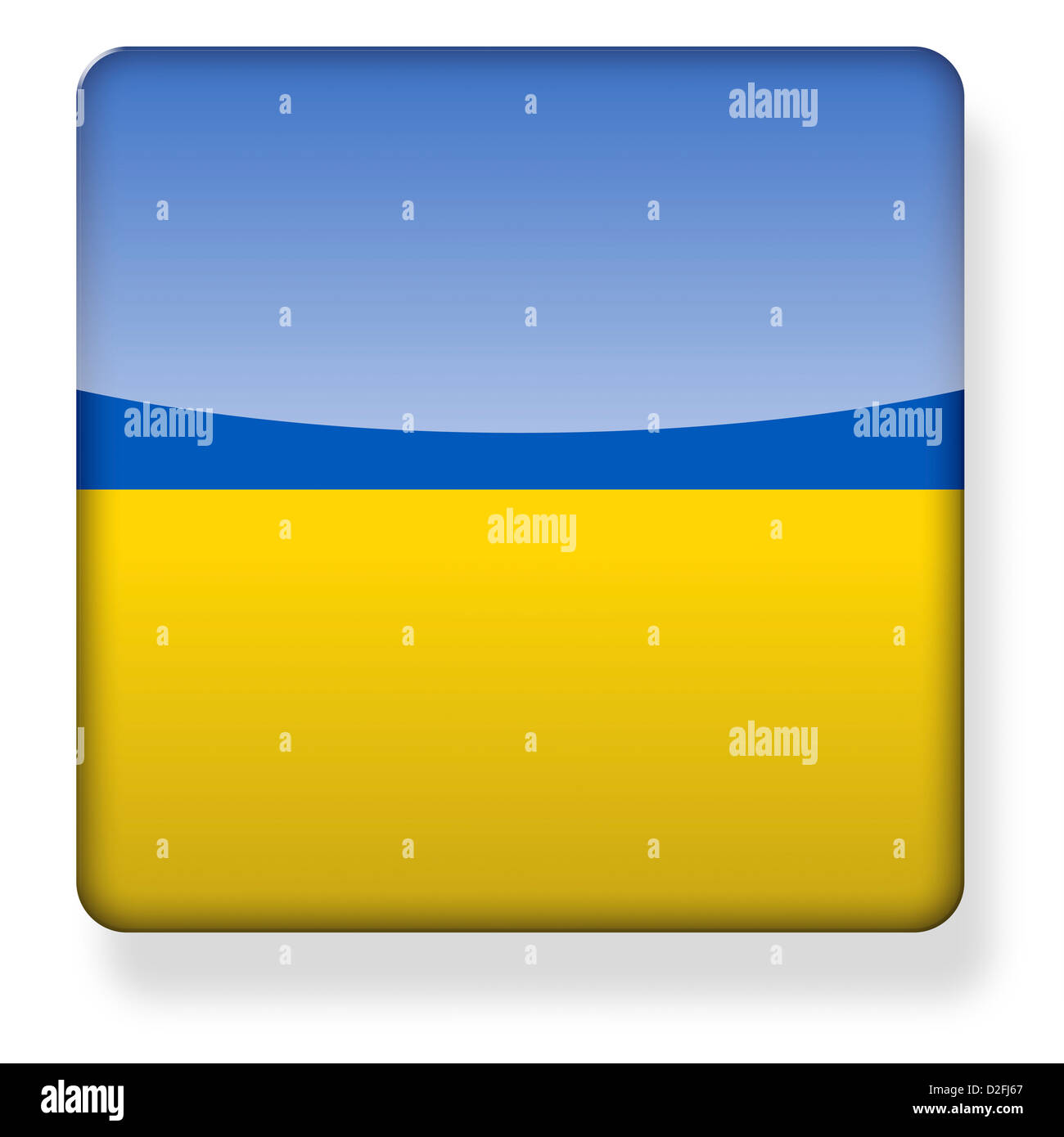Ukraine flag button icon hi-res stock photography and images - Alamy
