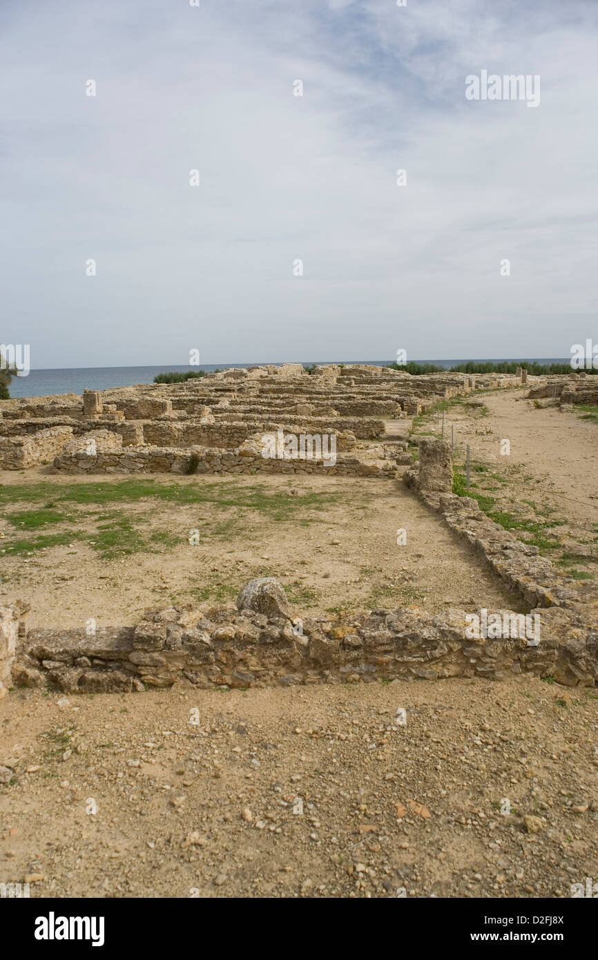 The Punic settlement of Kerkouane on the Cap Bon peninsula in Tunisia ...