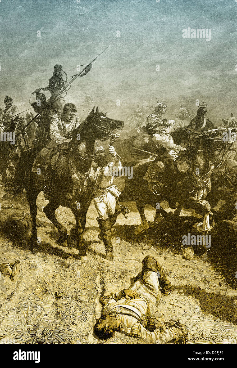 Battle of Mars-la-Tour or Vionville, 16 August 1870, Franco-Prussian ...