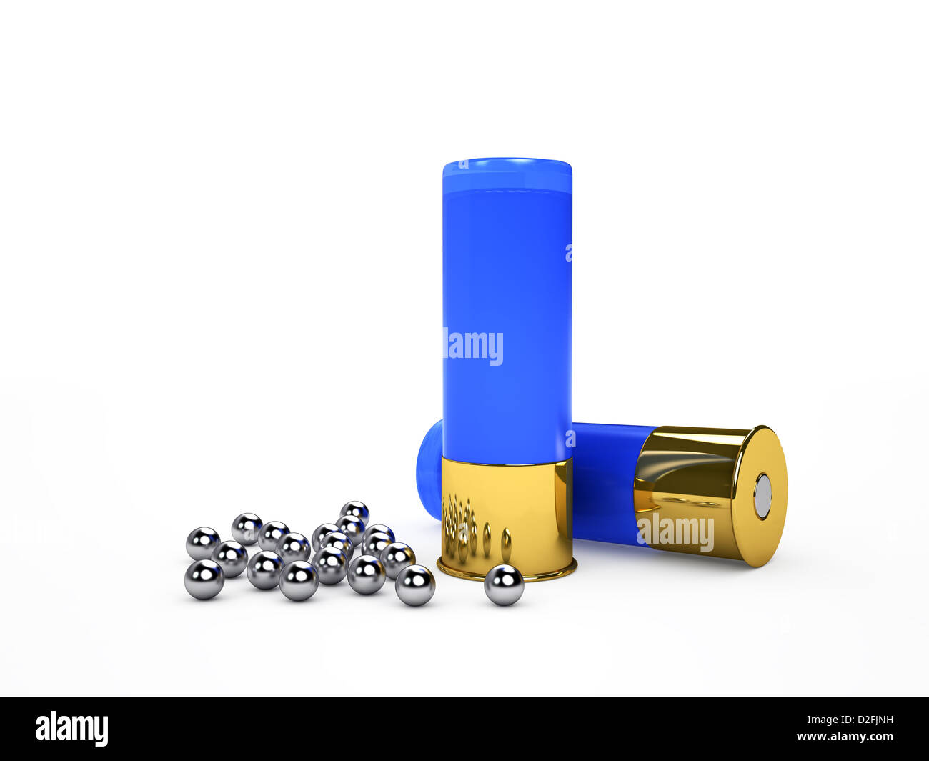 Blue shotgun ammunition Cut Out Stock Images & Pictures - Alamy