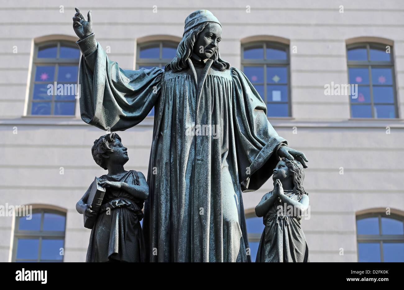 A monument to August Hermann Franck, founder of the Francke Foundation ...