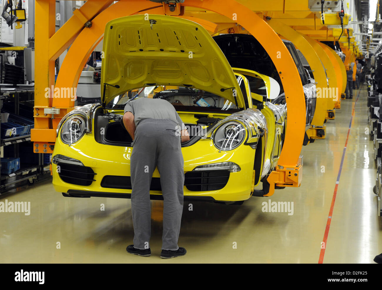 Porsche production in Stuttgart Zuffenhausen on 24 January 2012 ...