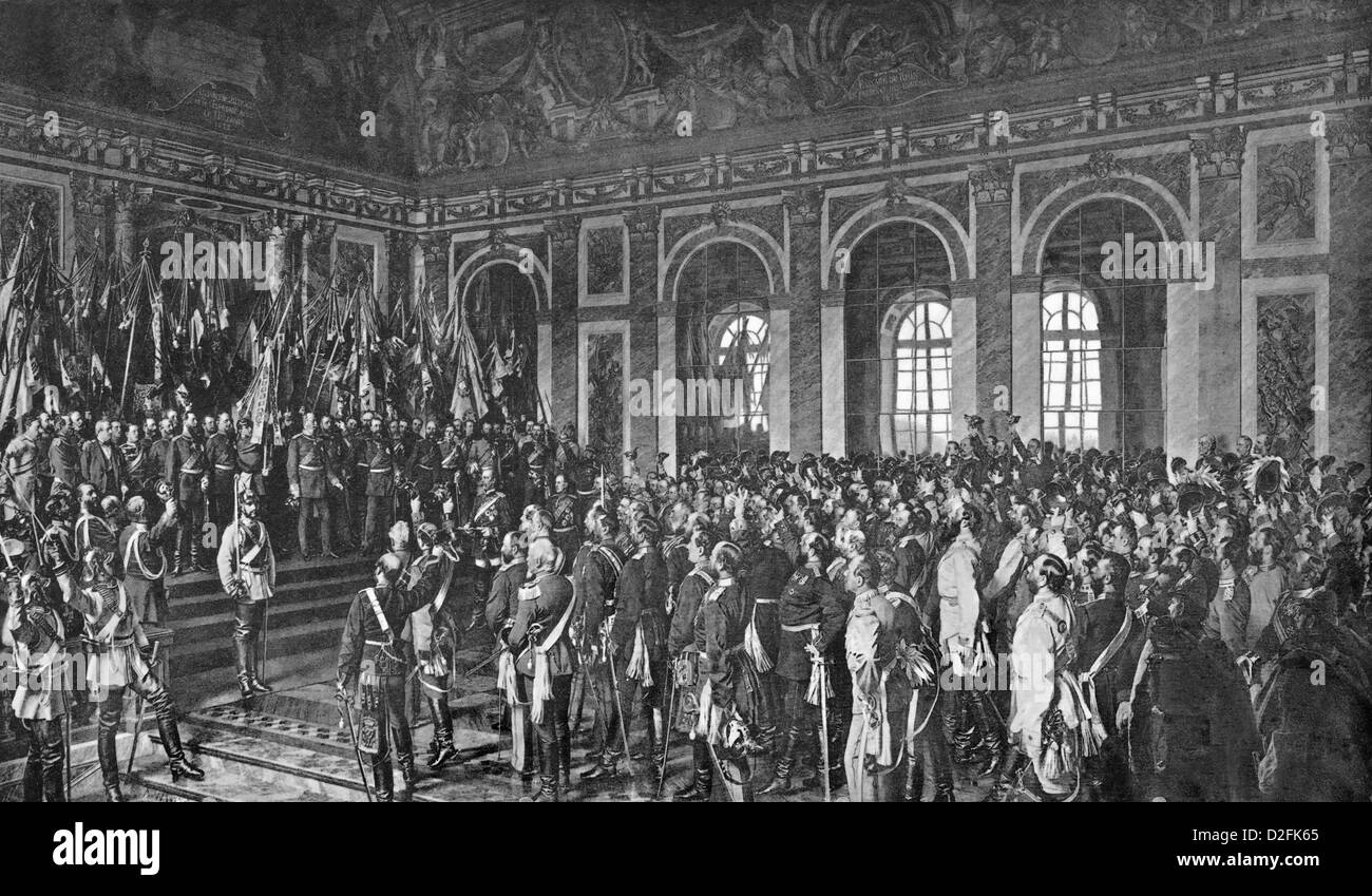 Proclamation of Wilhelm I, as German Emperor, 18 January 1871, Hall ...