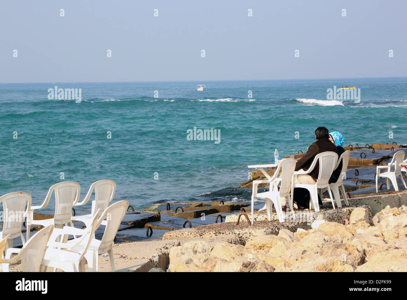Egypt, couple on the coast of Alexandria Stock Photo - Alamy