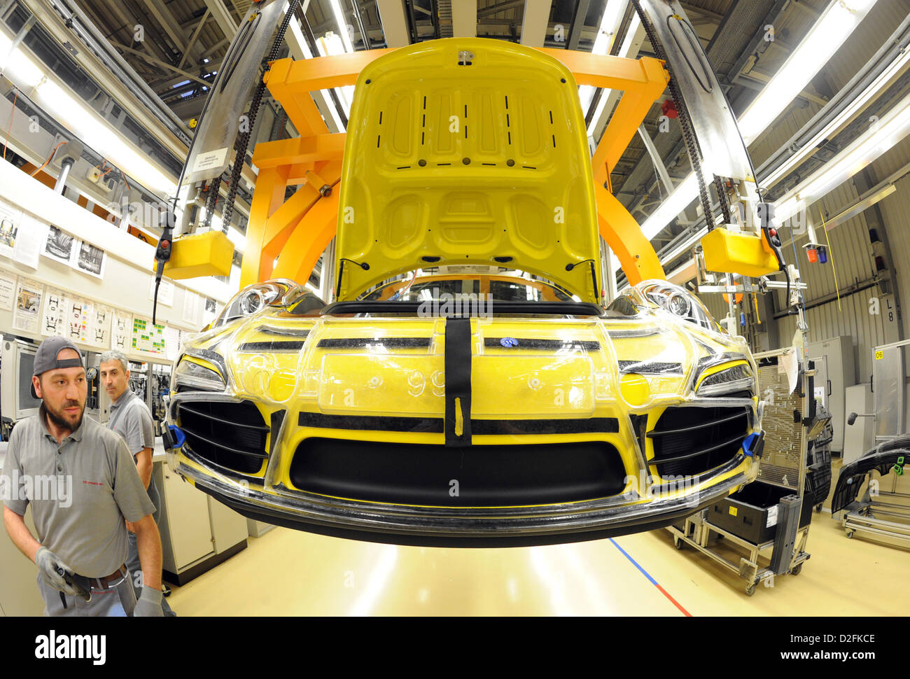 Porsche production in Stuttgart Zuffenhausen on 24 January 2012 ...