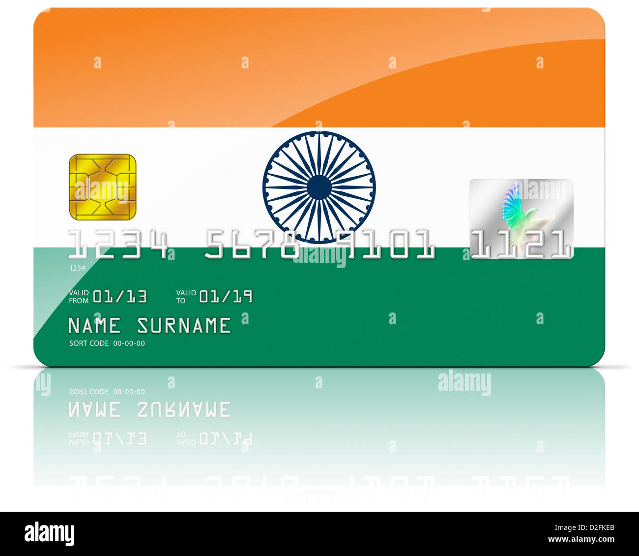 India credit card. Clipping path included Stock Photo - Alamy