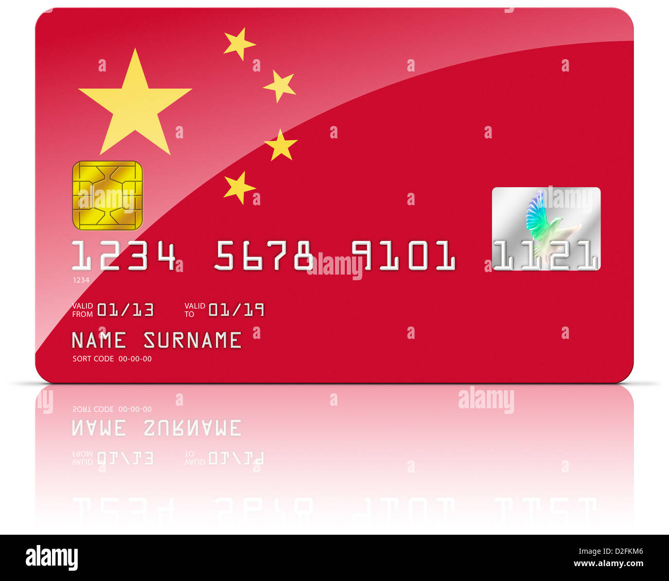 China credit card. Clipping path included Stock Photo - Alamy