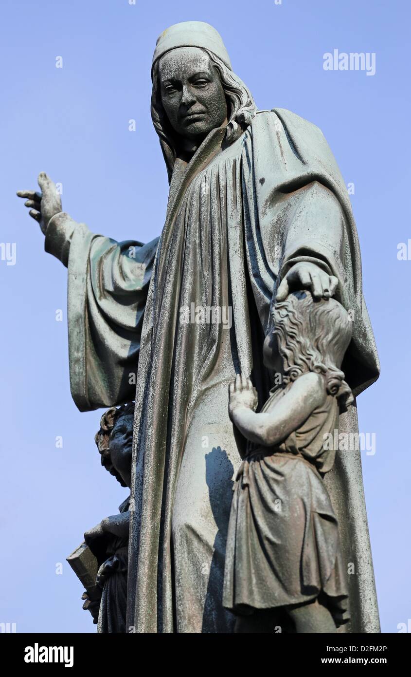 A monument to August Hermann Franck, founder of the Francke Foundation ...