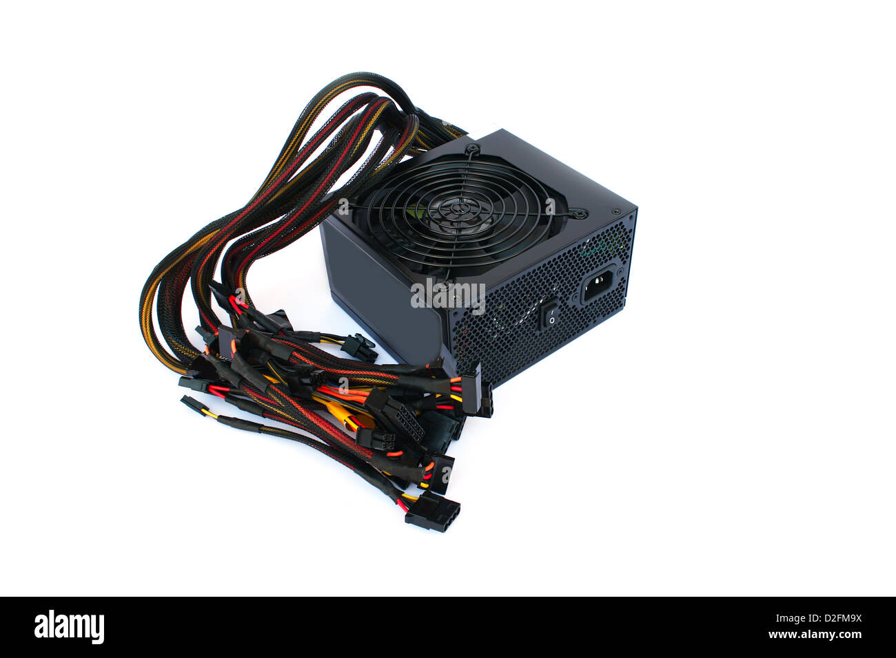 Power supply unit isolated on white background Stock Photo - Alamy