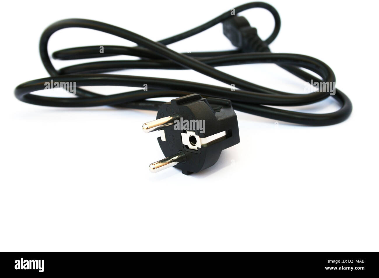 Power plug isolated on white background Stock Photo - Alamy