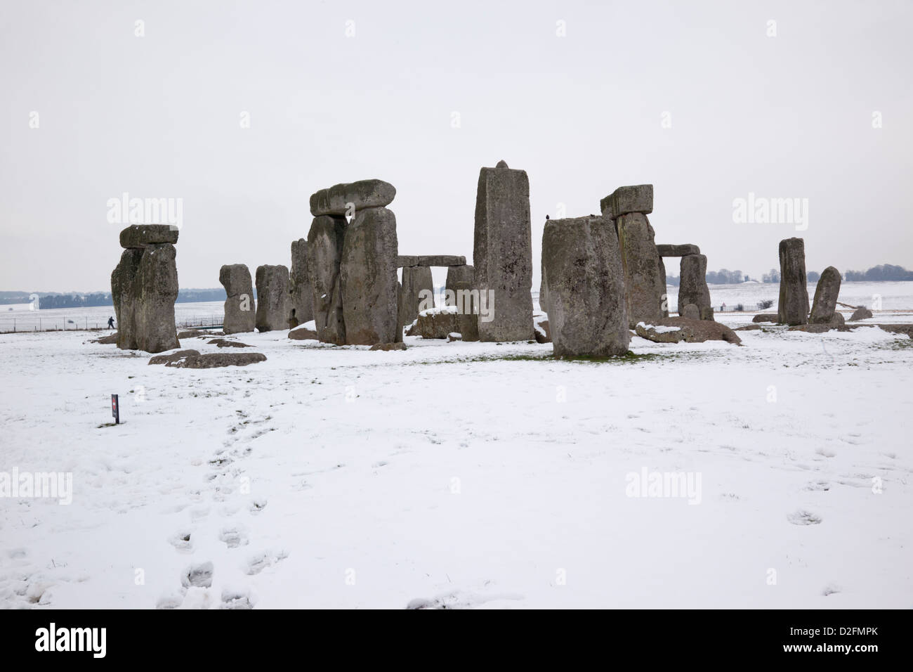Stonehenge in the snow, Wiltshire, England, UK Stock Photo - Alamy